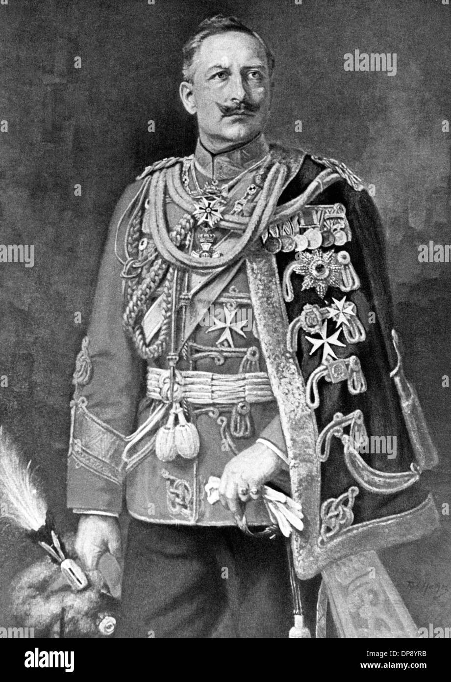 The painting of Robert Hahn shows the Emperor Wilhelm II. in his ...