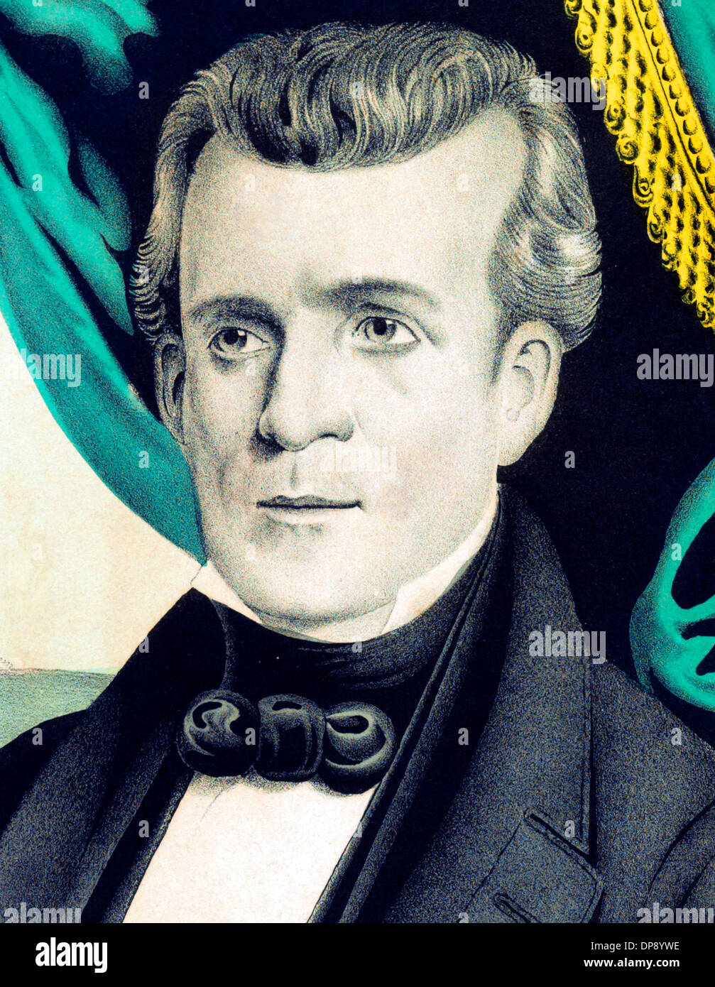 Vintage portrait of James K Polk Stock Photo - Alamy