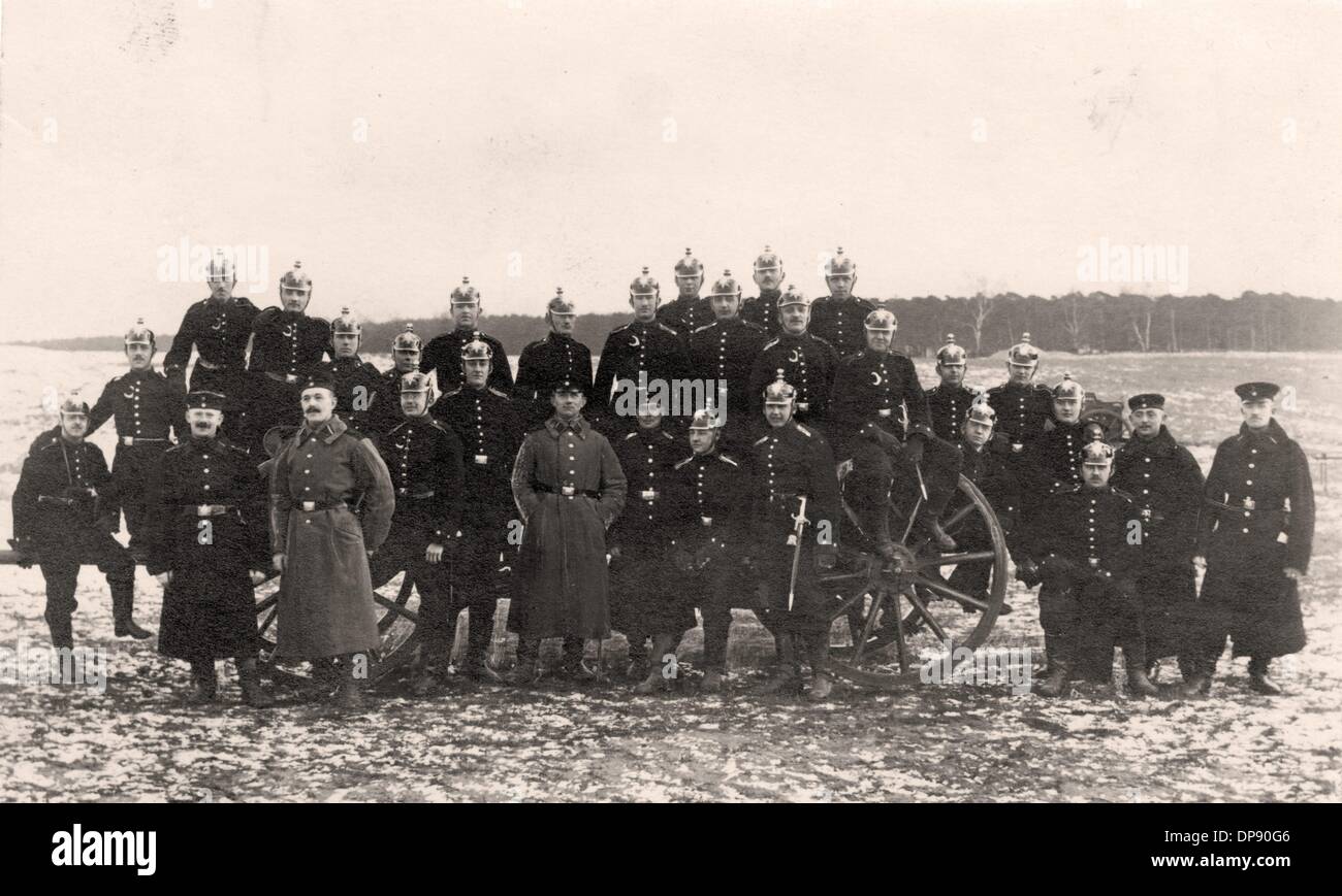Artillerymen of the Saxonian Army pose for a group photo, place and ...