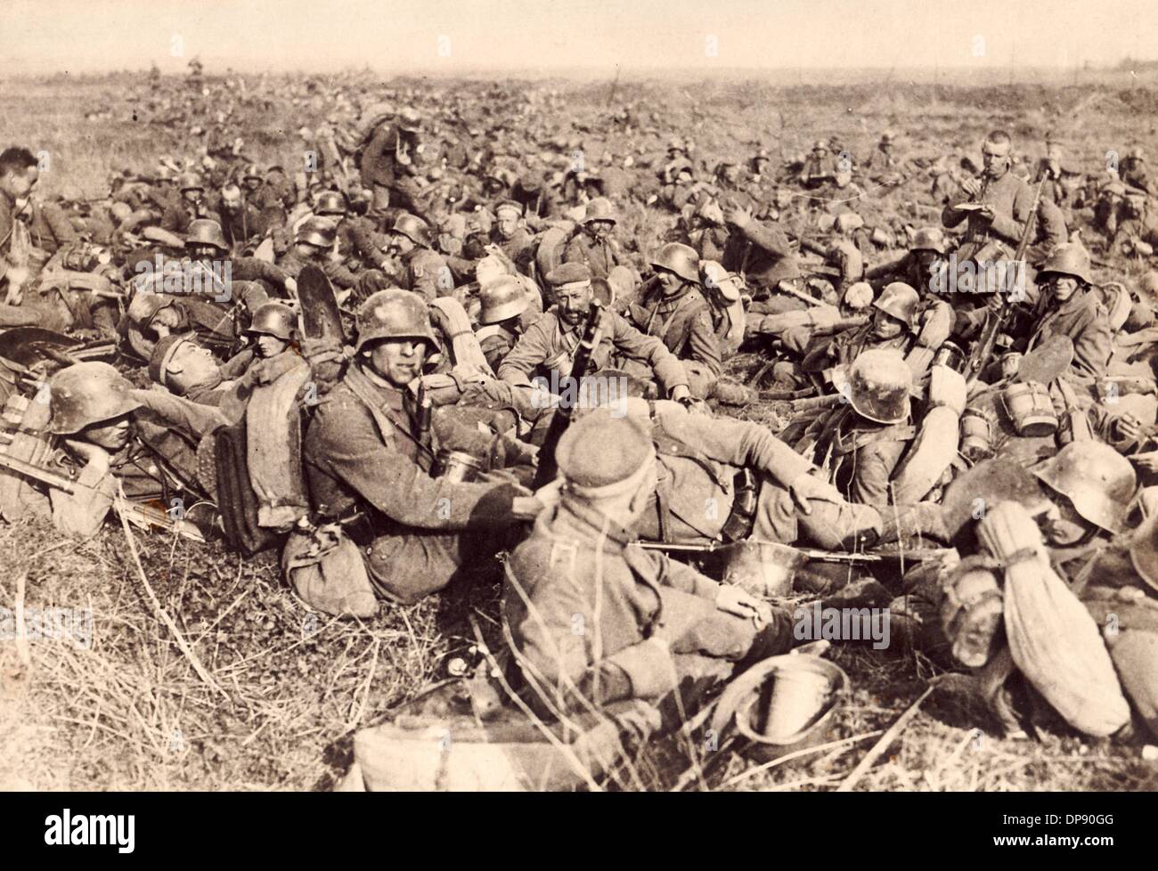German soldiers rest at the Western Front, place and date unknown ...