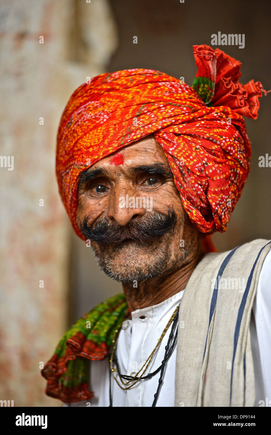 portrait of a old man in India Stock Photo - Alamy