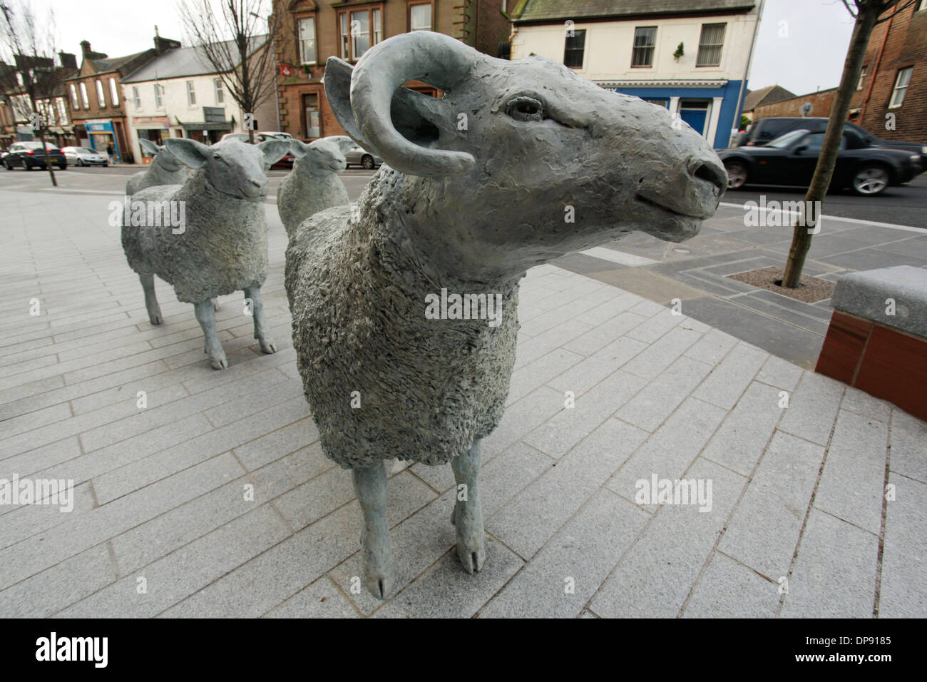 Lockerbie Town Centre regeneration sheep sculptures by David Annand ...