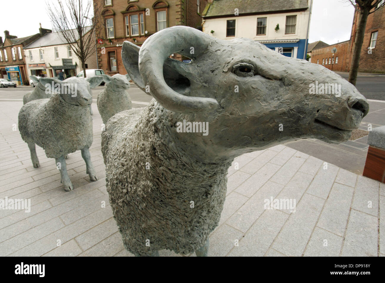 Lockerbie Town Centre regeneration sheep sculptures by David Annand ...