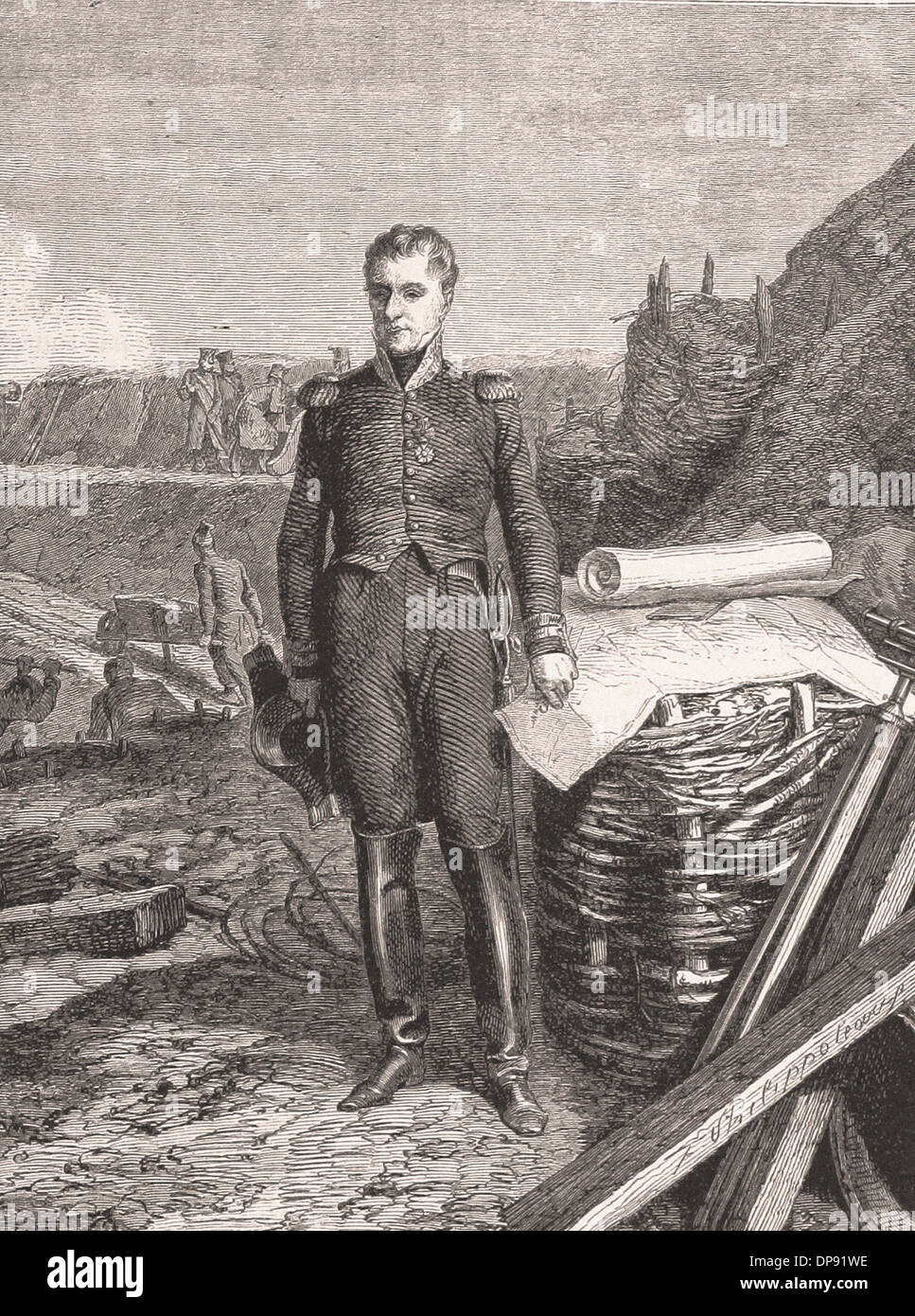 General CARNOT - French Engraving XIX th Century Stock Photo - Alamy
