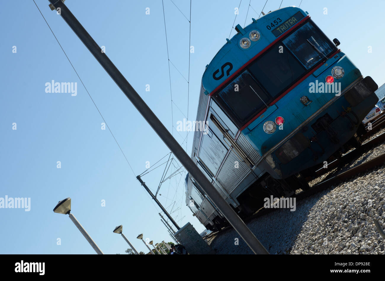 Blue train hi-res stock photography and images - Alamy