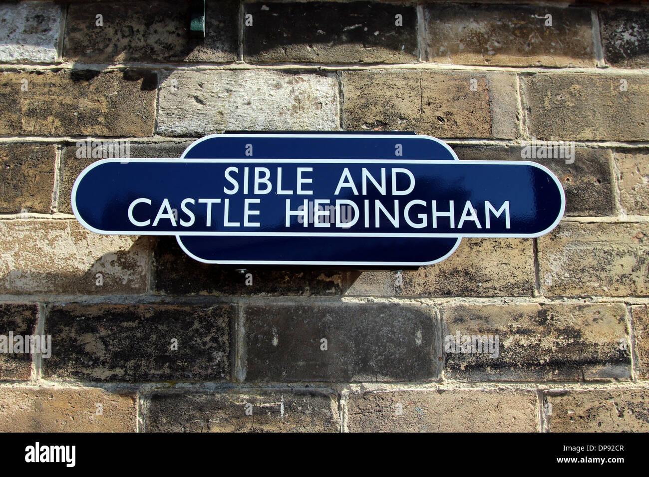 Sible and Castle Hedingham sign at Colne Valley Railway Stock Photo - Alamy