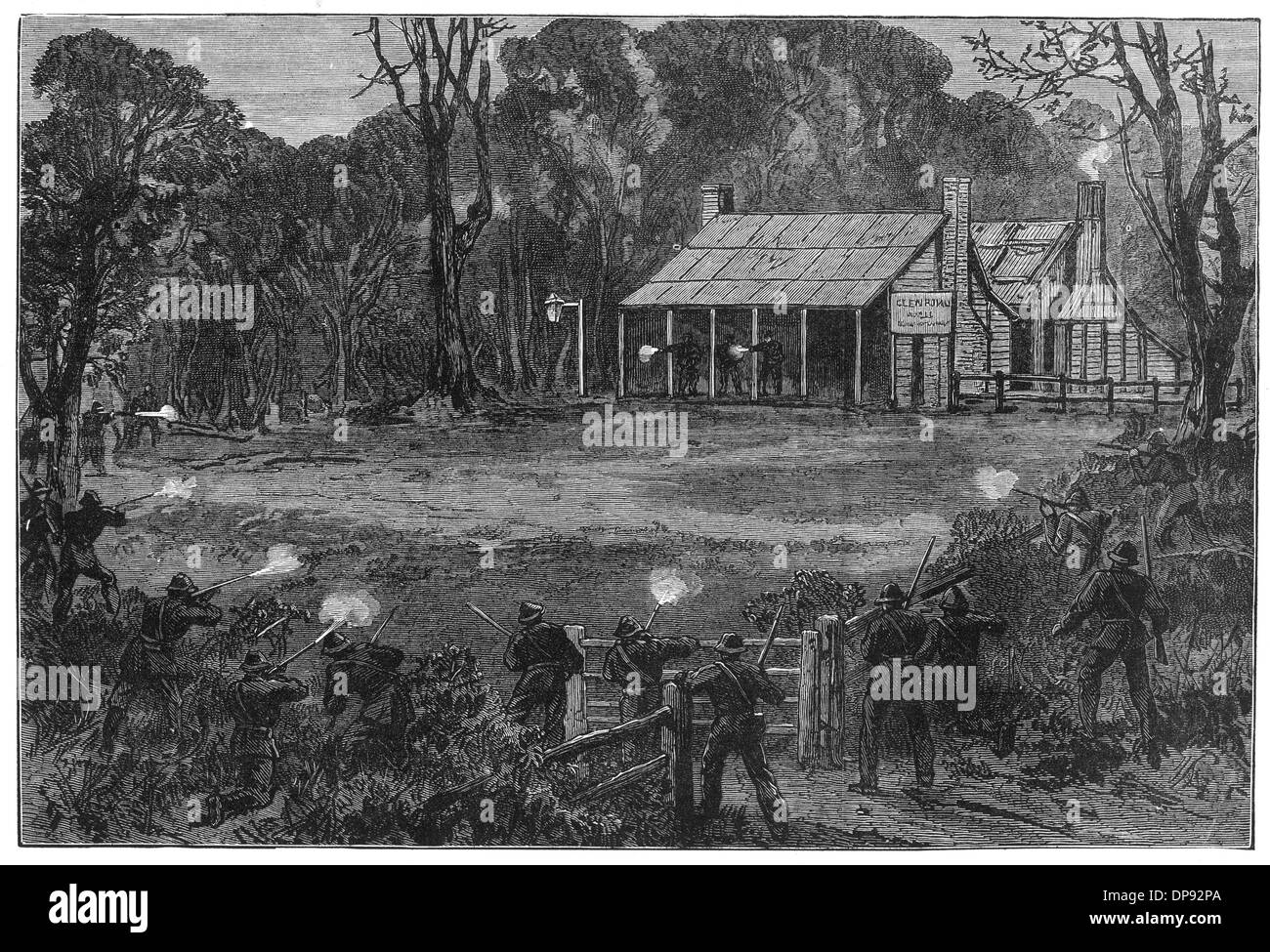 Capture of Ned Kelly, Glenrowan Hotel, Australia Stock Photo - Alamy