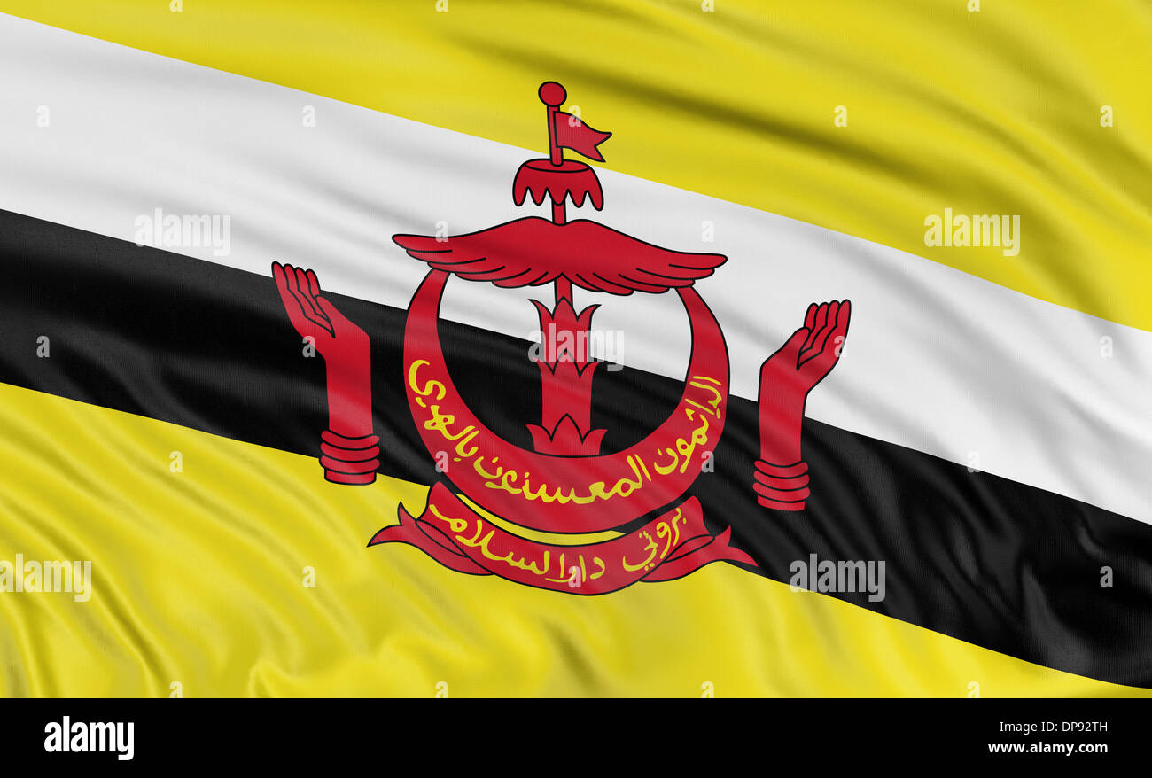 3D Brunei flag Stock Photo - Alamy