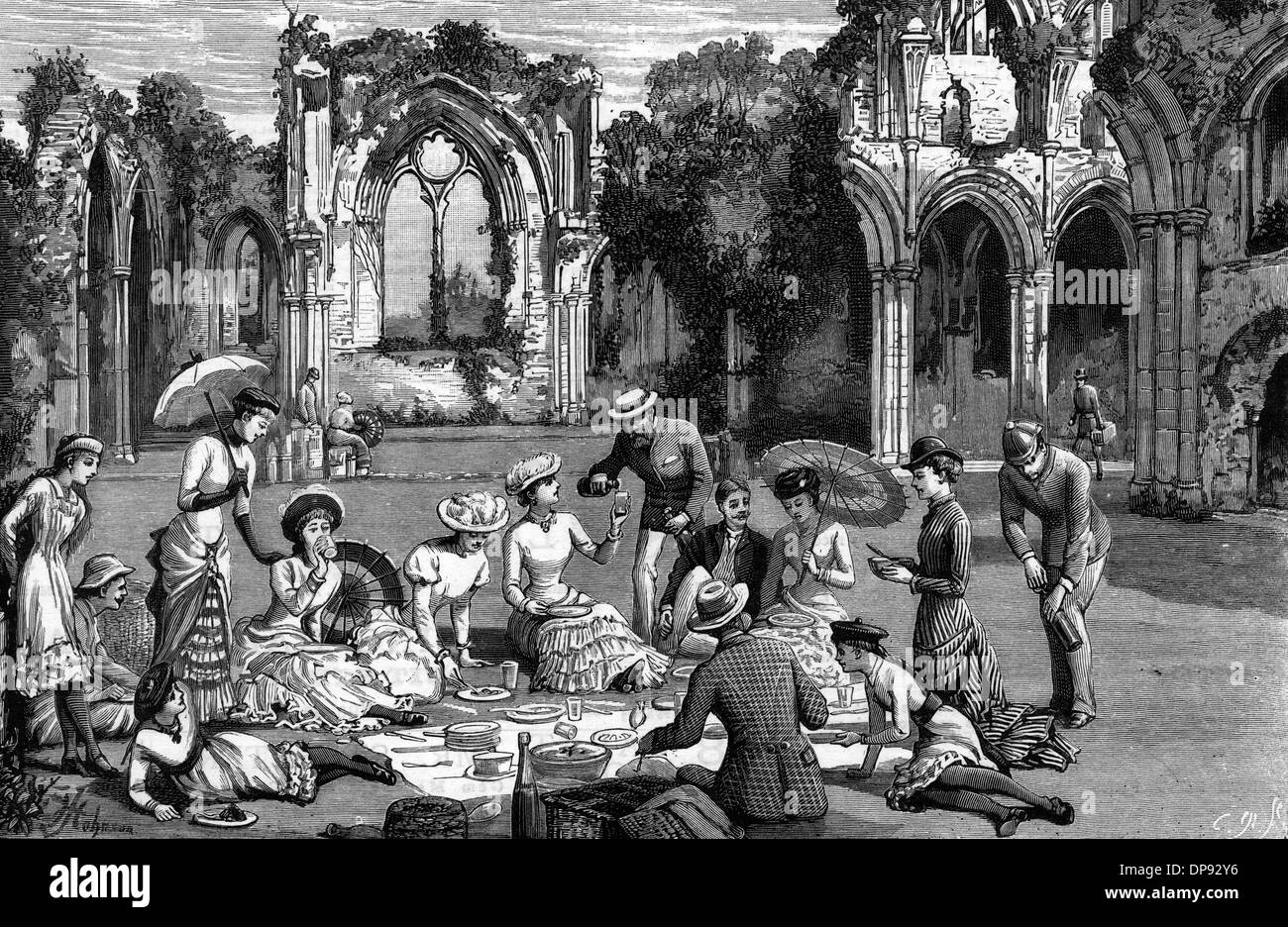 Netley Abbey 1883 Stock Photo - Alamy