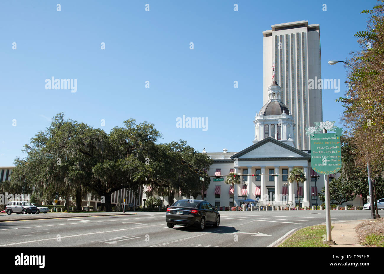 Historic Capitol Buildings In Tallahassee City Centre Florida Usa