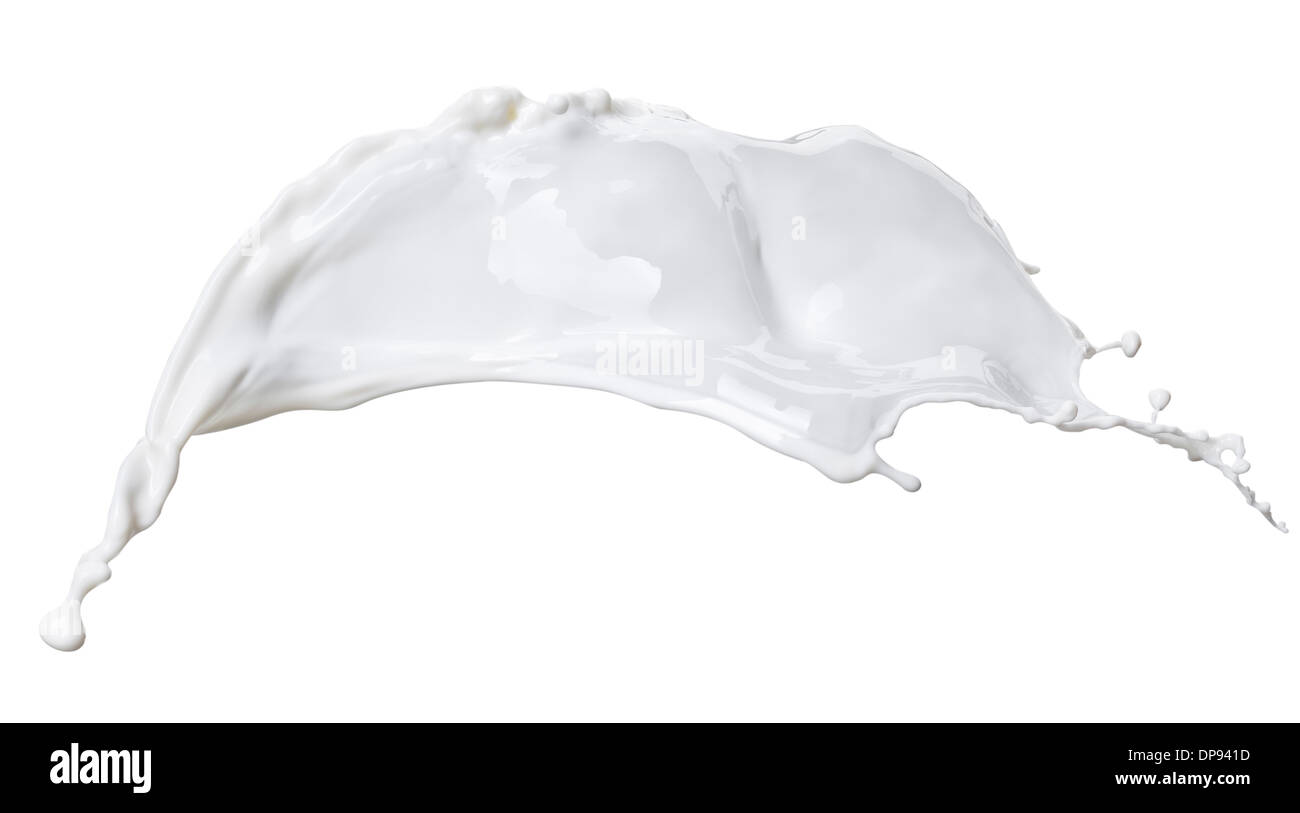 White milk isolated on white background Stock Photo - Alamy