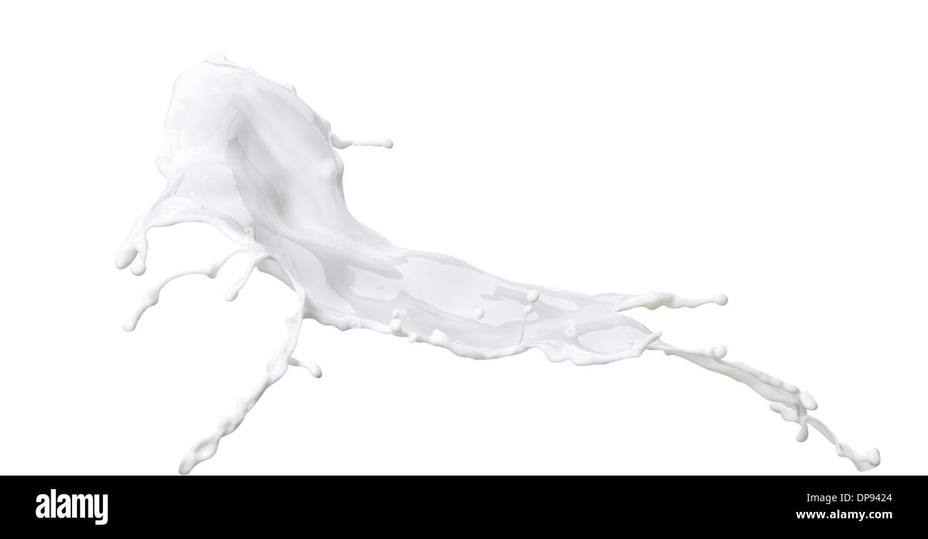 White milk isolated on white background Stock Photo - Alamy