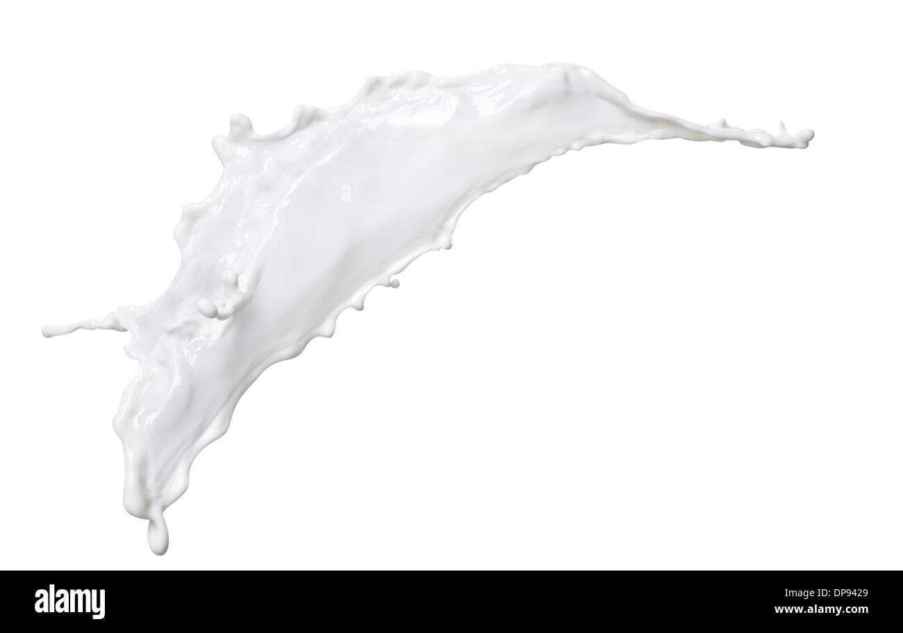 White milk isolated on white background Stock Photo - Alamy