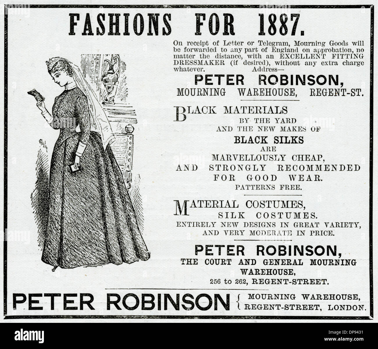 Advertisement mourning clothing hi-res stock photography and images - Alamy