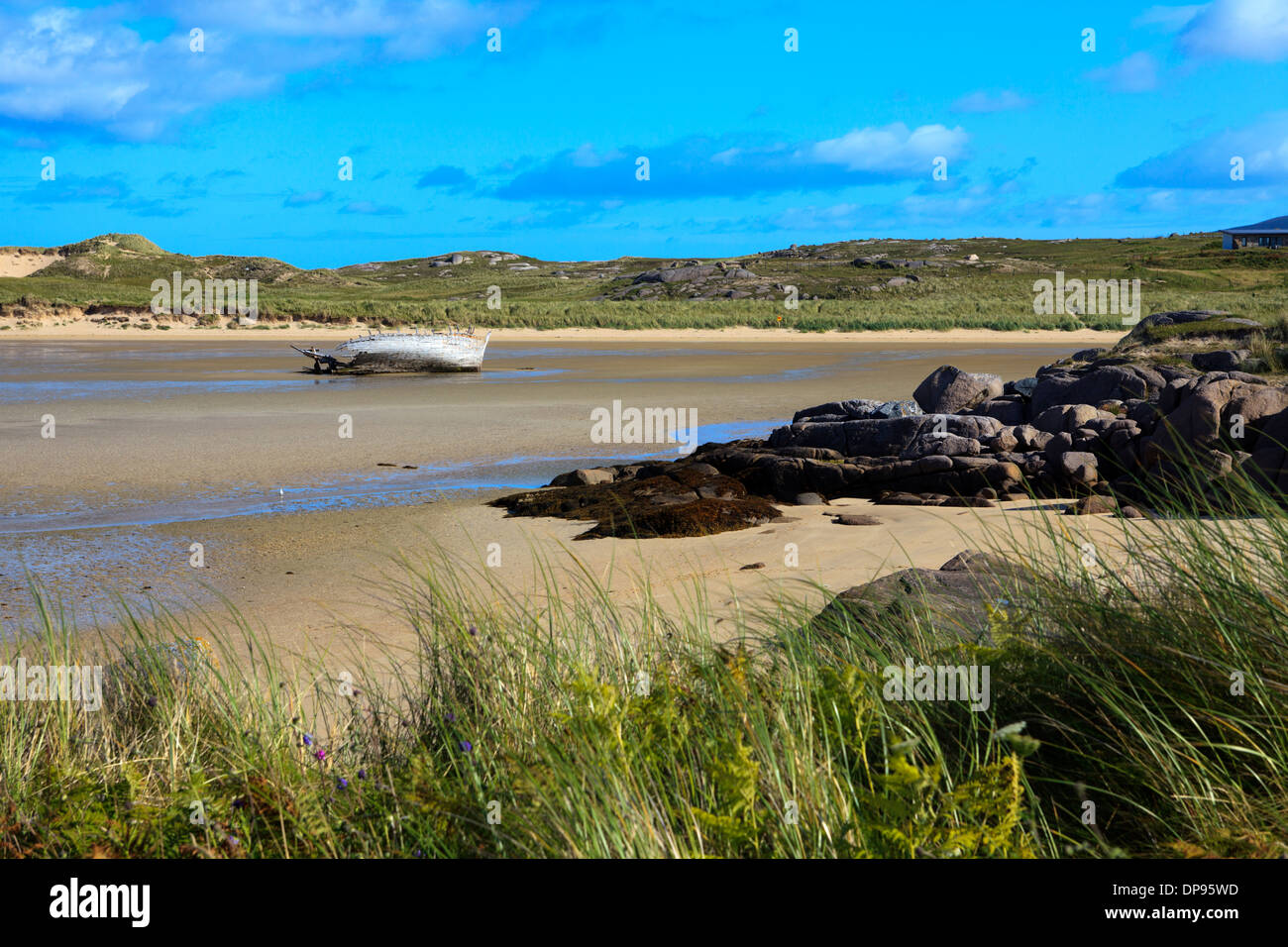 Beached wreck, Bunbeg beach, Co. Donegal, Ireland Stock Photo - Alamy