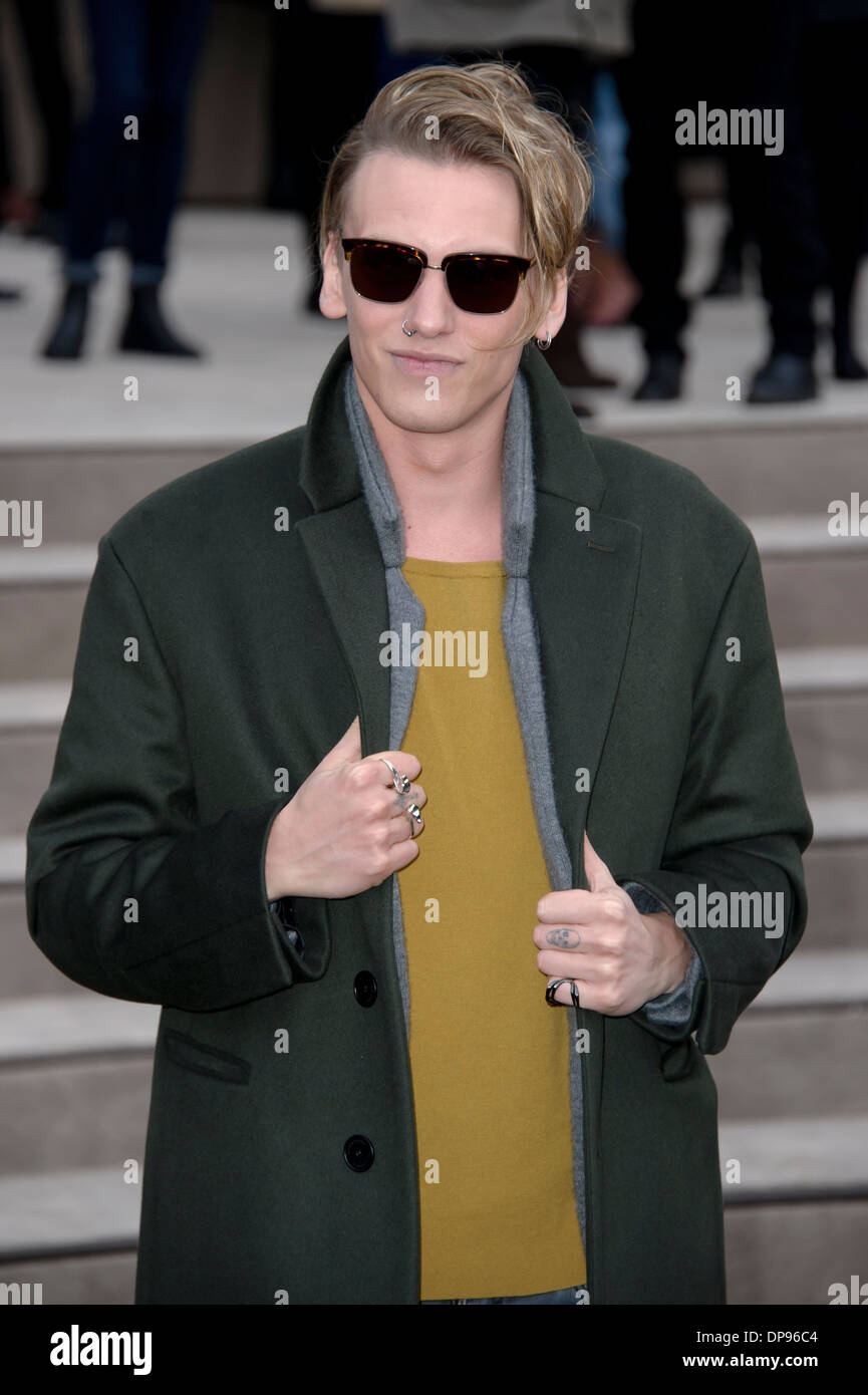 Jamie Campbell Bower arrives for Burberry Prorsum London Collections ...