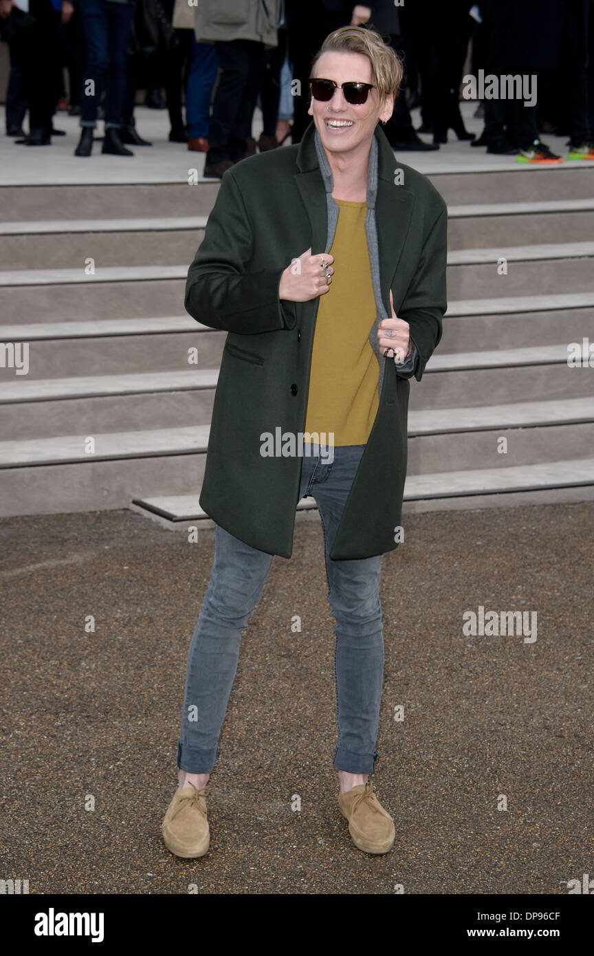 Jamie Campbell Bower arrives for Burberry Prorsum London Collections ...
