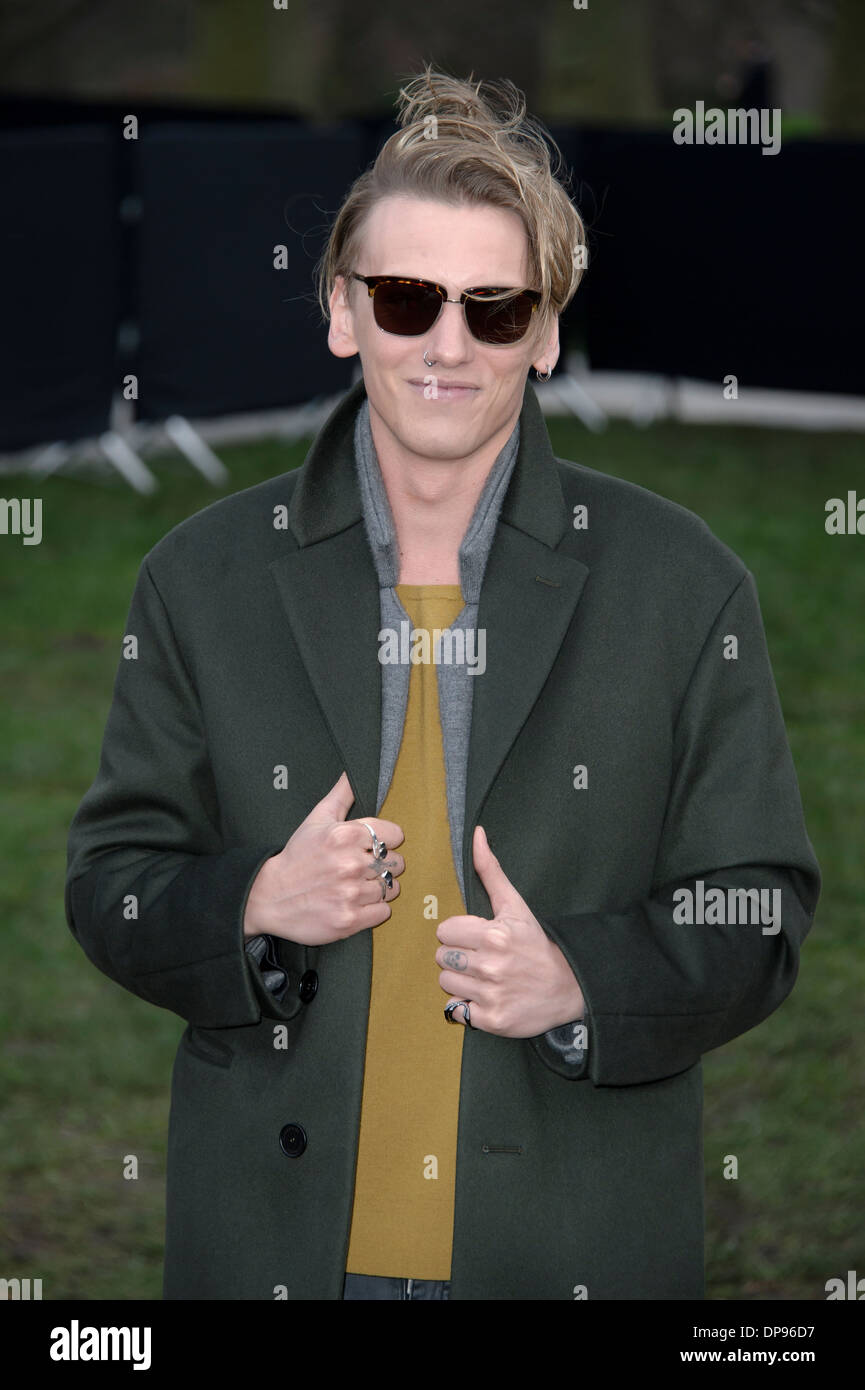 Jamie Campbell Bower arrives for Burberry Prorsum London Collections ...