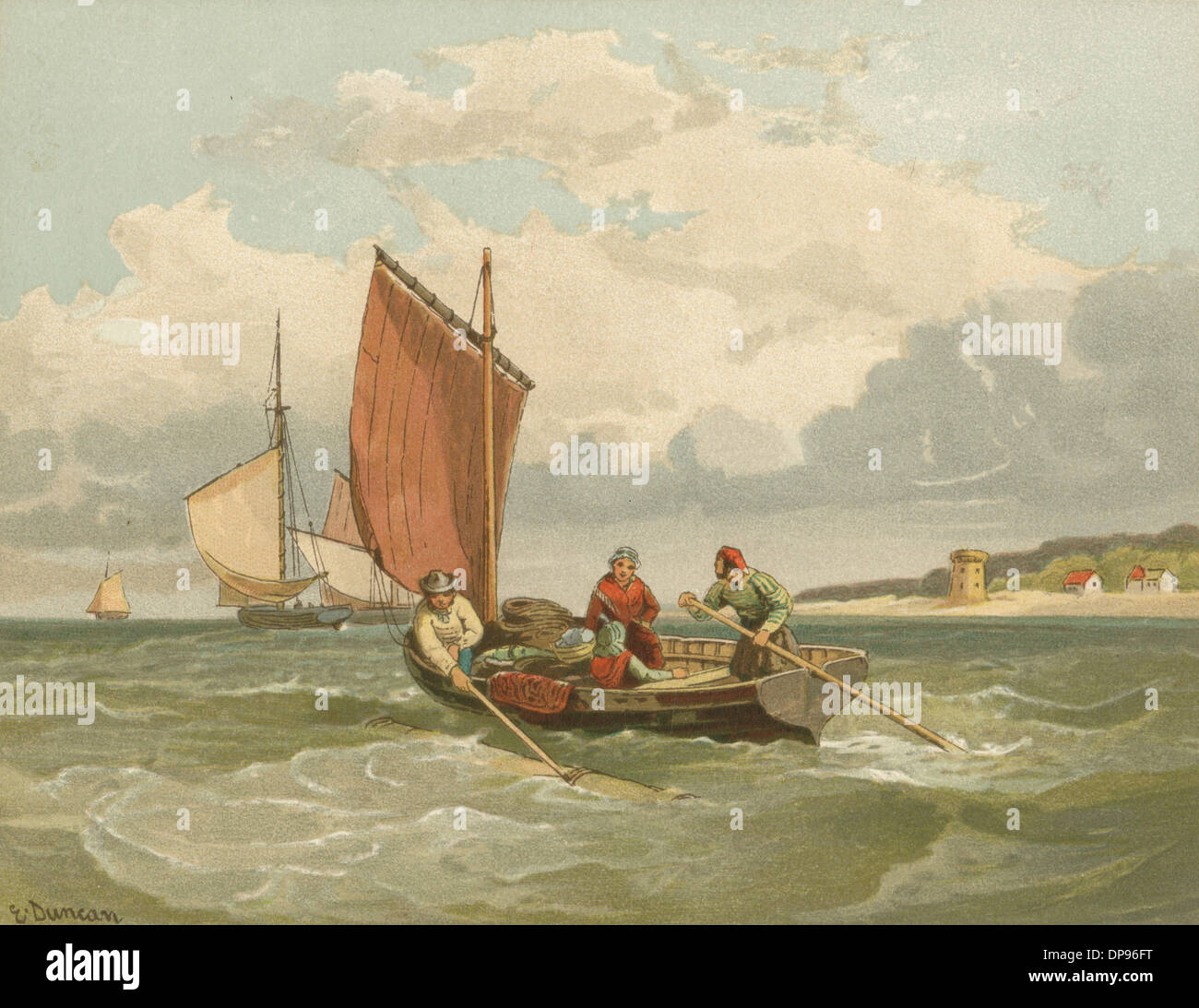 Fishing off island of Jersey Stock Photo - Alamy