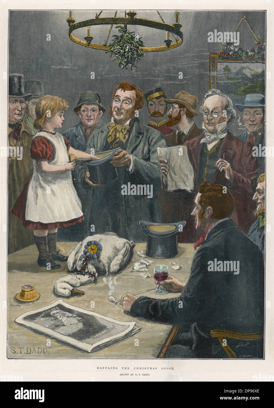 A goose club: raffle for a Christmas bird Stock Photo - Alamy