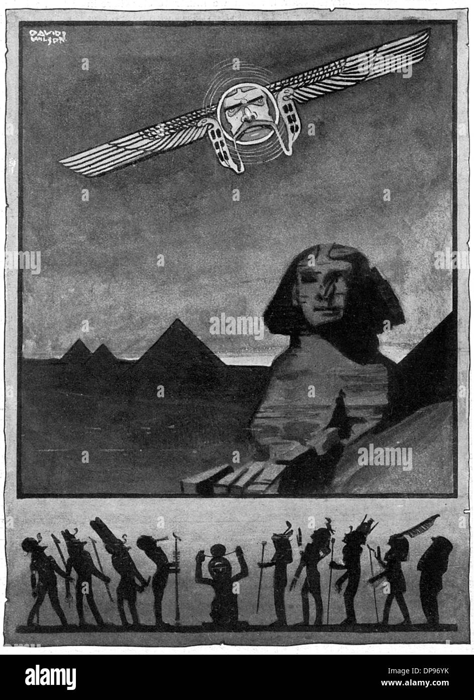 Kitchener takes Egypt and its gods by surprise, 1914 Stock Photo - Alamy