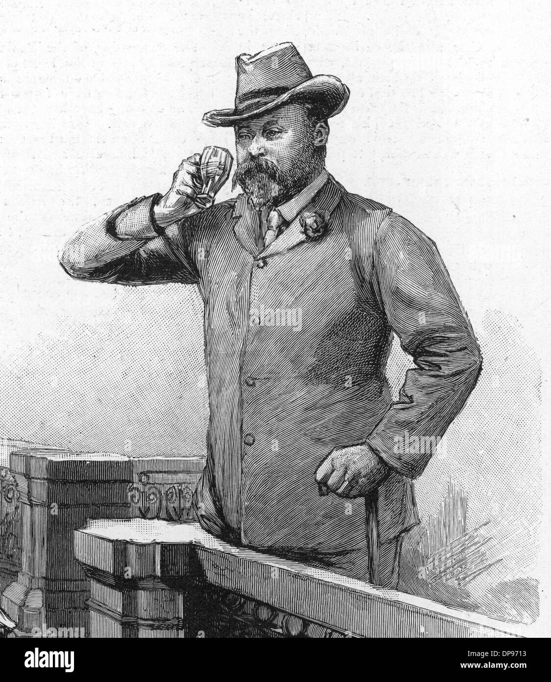 Edward VII taking the water cure at Homburg, 1894 Stock Photo - Alamy