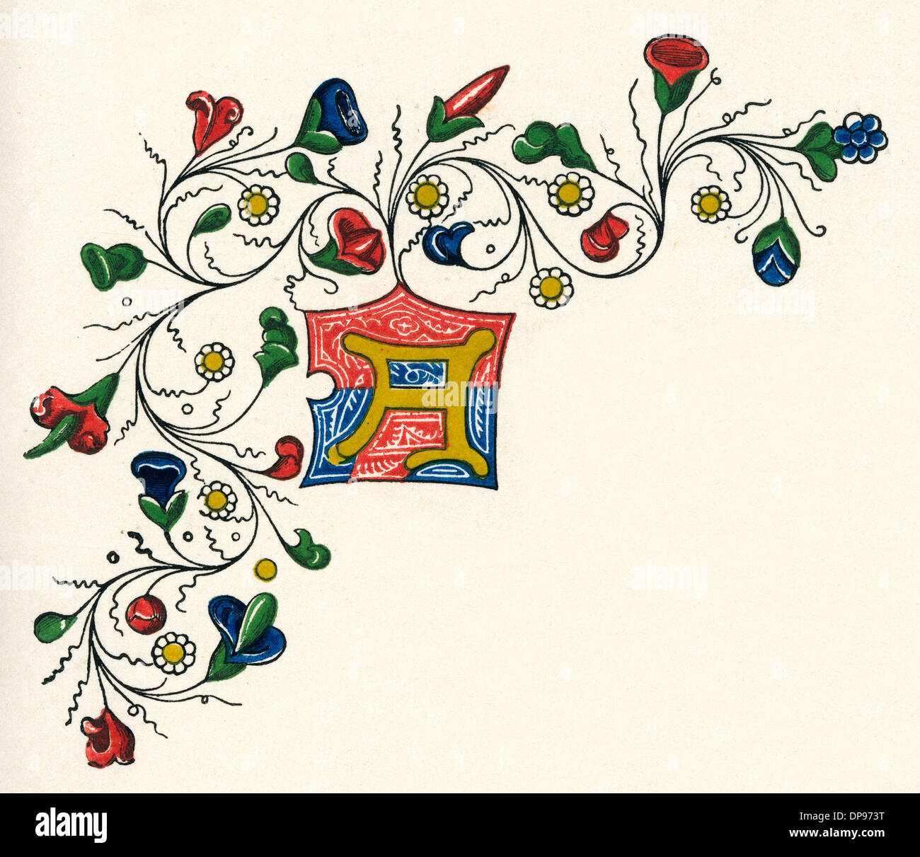 Illuminated letter A Stock Photo - Alamy