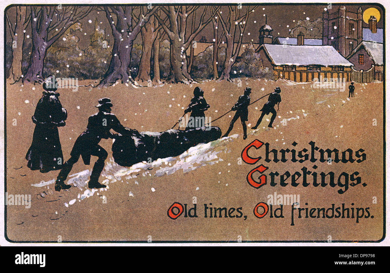 Yule Log Lugged Stock Photo - Alamy