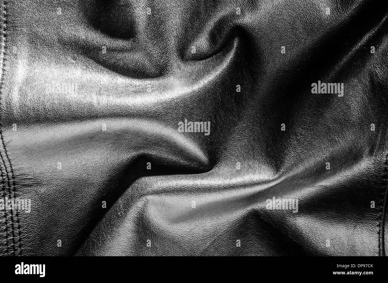 Black leather texture abstract background Stock Photo - Alamy