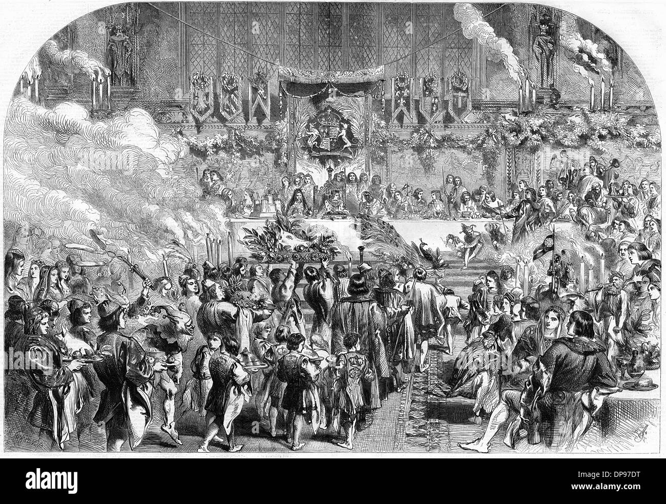 King Henry VII Christmas feast Stock Photo - Alamy