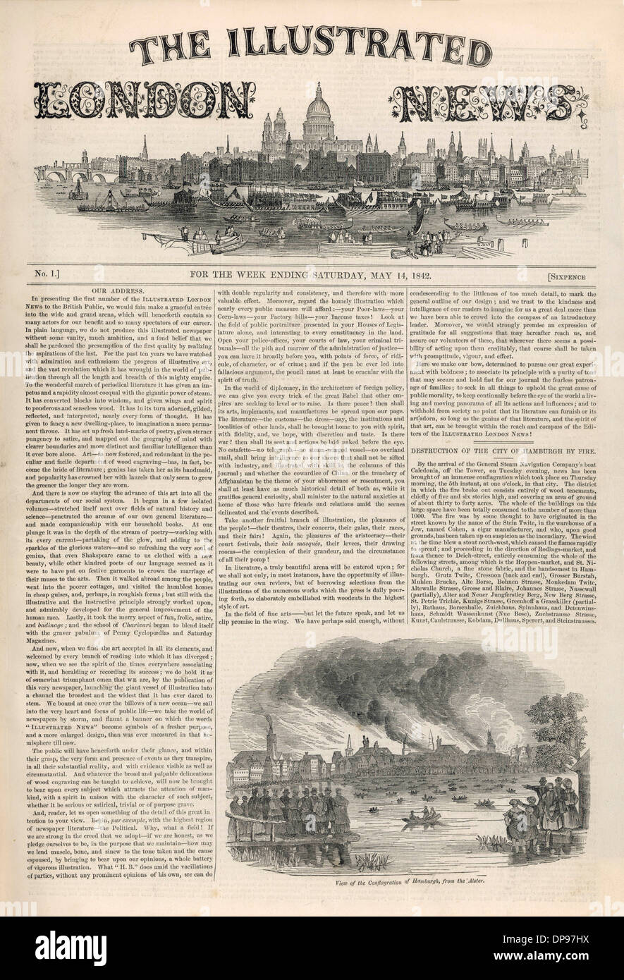 THE FIRST ILN FRONT PAGE Stock Photo - Alamy