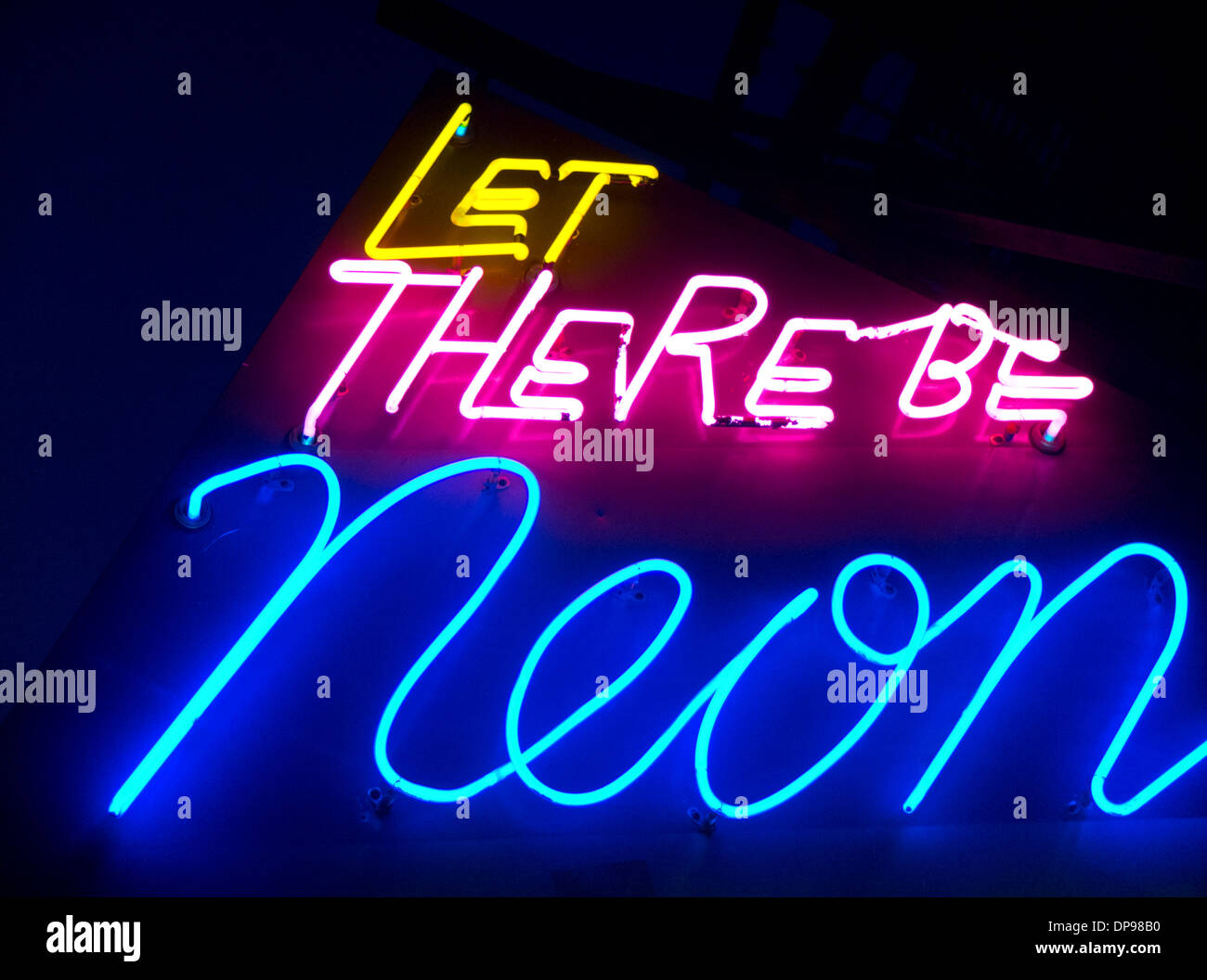 let there be neon sign Stock Photo - Alamy
