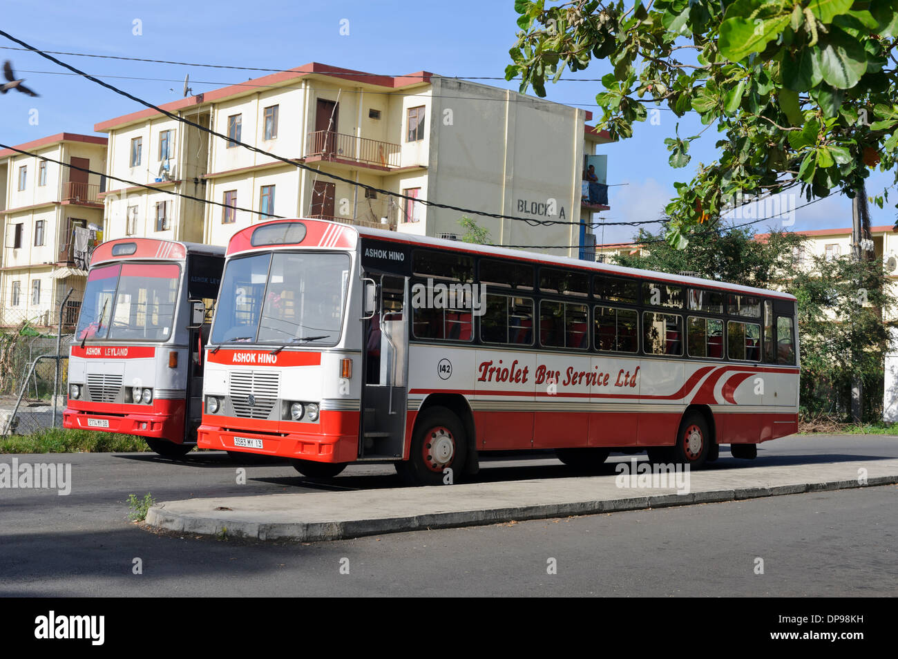 Typical local buses, Mauritius Stock Photo - Alamy