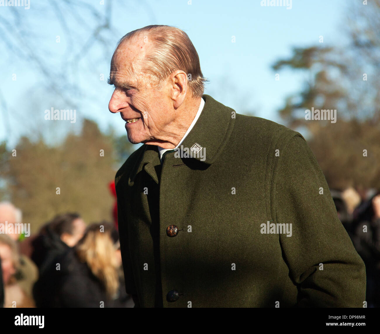 Prince Phillip Duke of Edinburgh attends the Royal family service at ...