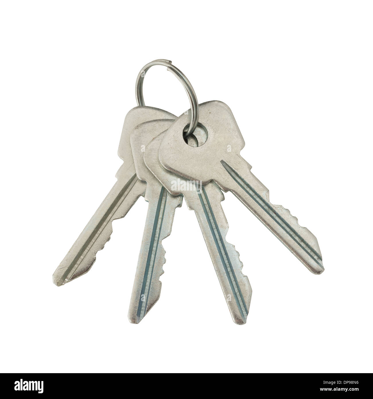 Door keys macro shot isolated on white background Stock Photo - Alamy