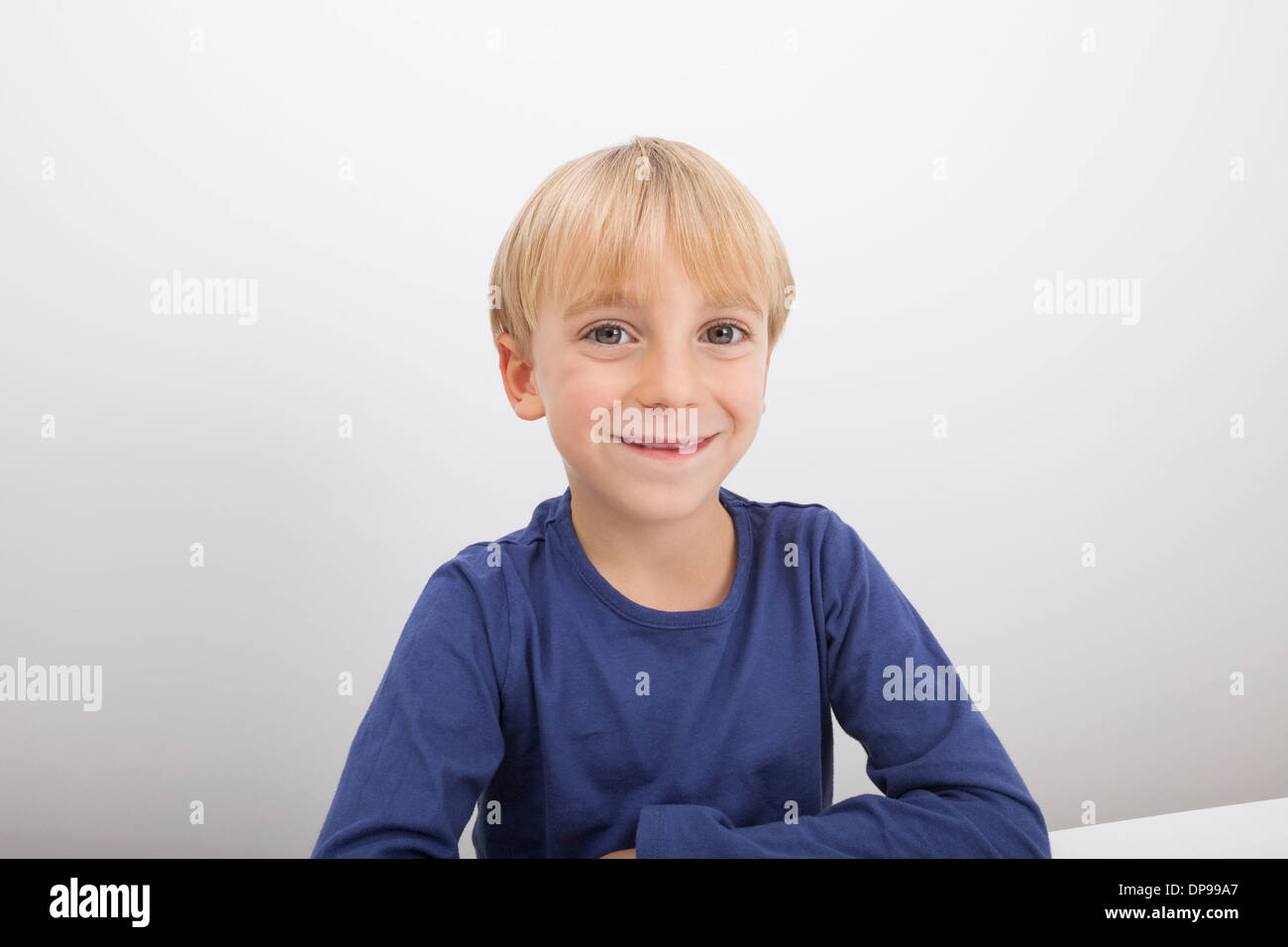 Portrait of boy smiling Stock Photo - Alamy