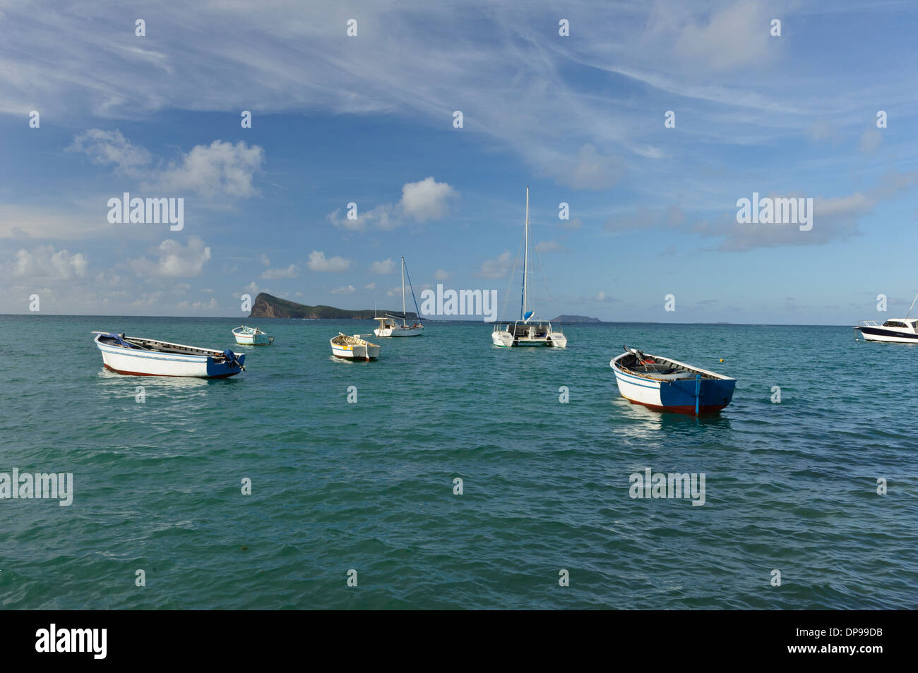 Coin De Mire Island seen at Cap Malheureux, Mauritius Stock Photo - Alamy