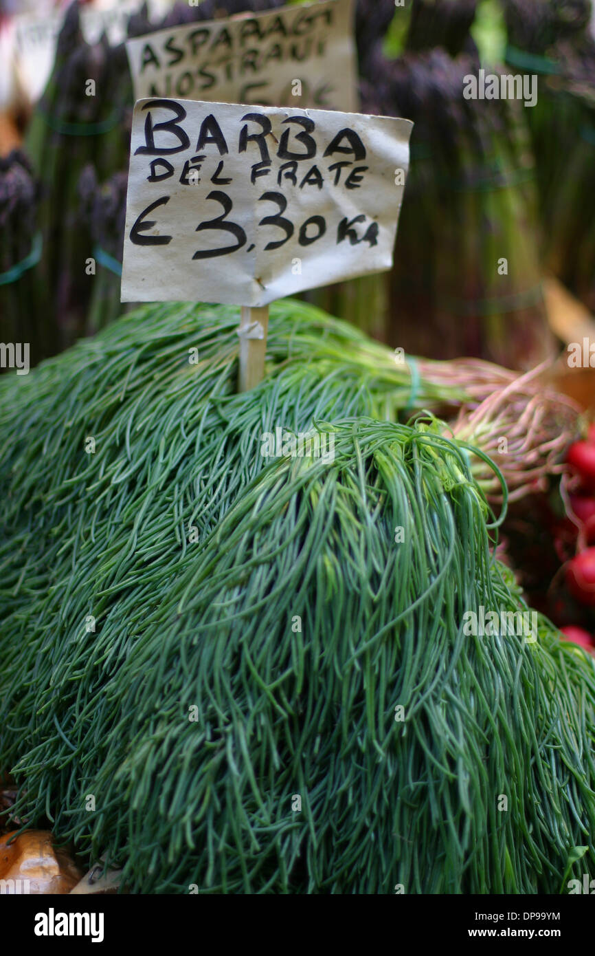 Barba del frate (monk's beard) displayed at the Orefici Market in ...