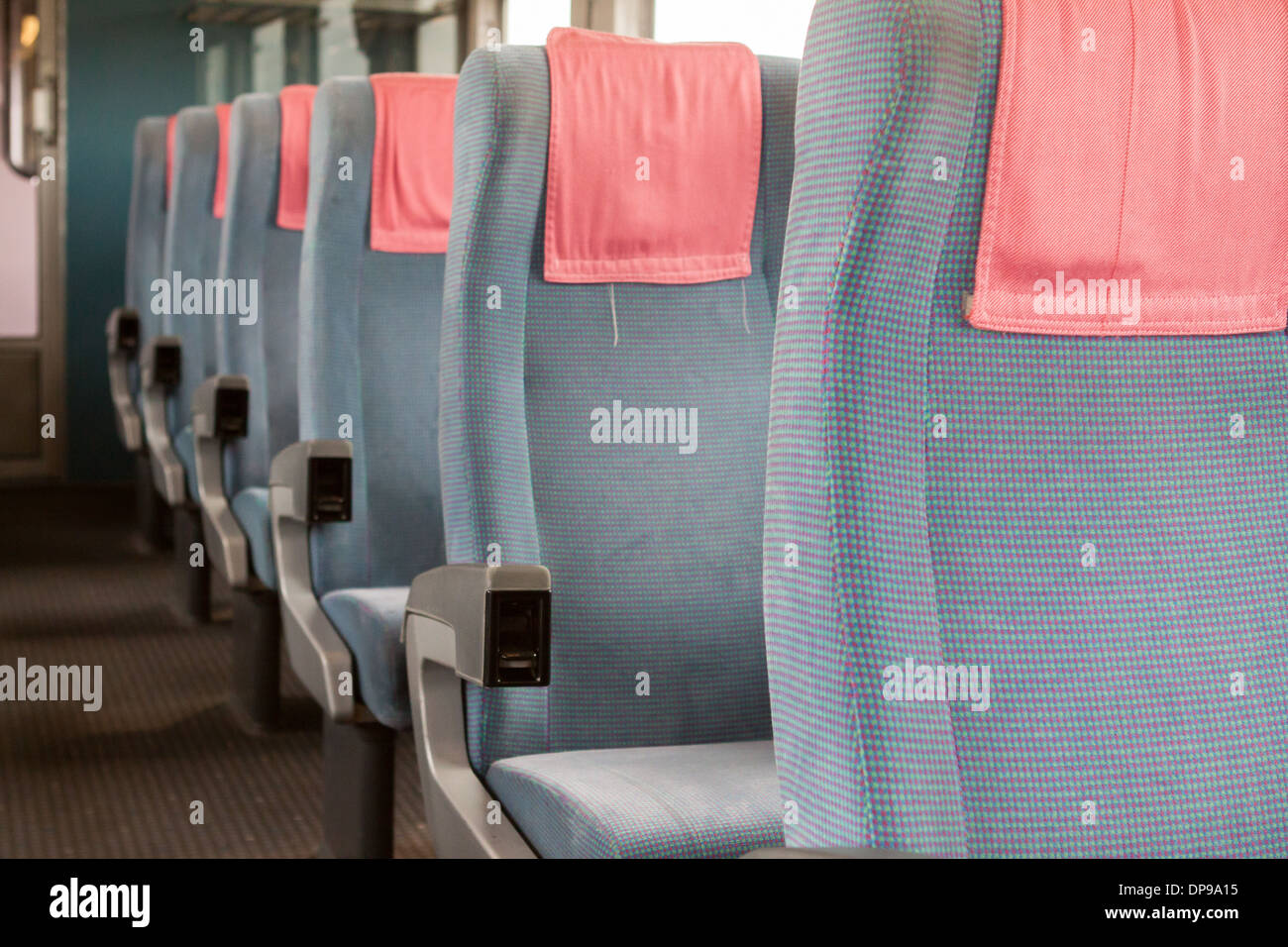 Seats in a German Deutsche Bahn railway carriage Stock Photo - Alamy
