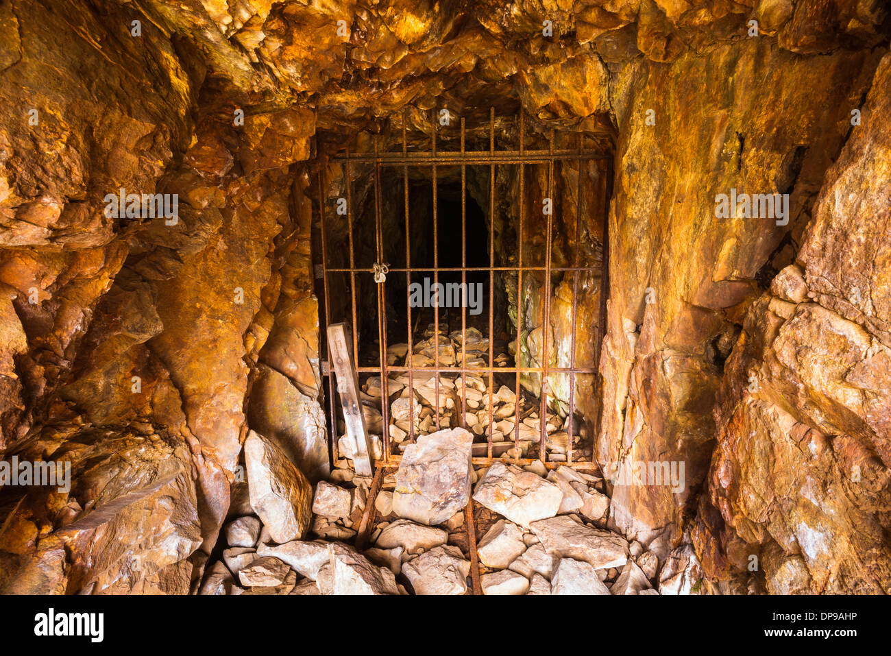 Mine shaft entrance at the Mammoth Consolidated Gold Mine, Inyo ...