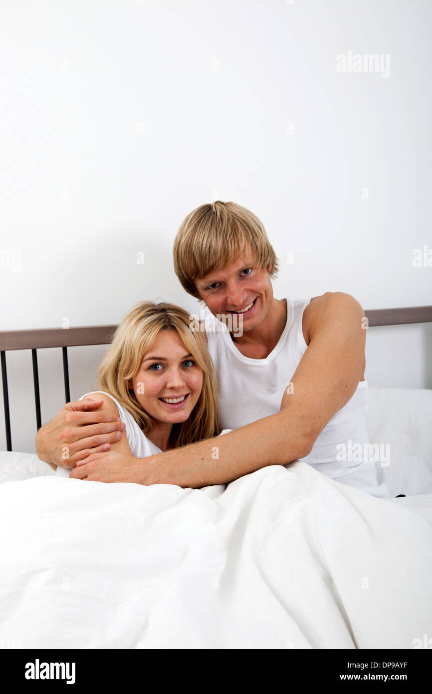 Two couples bed hi-res stock photography and images - Alamy