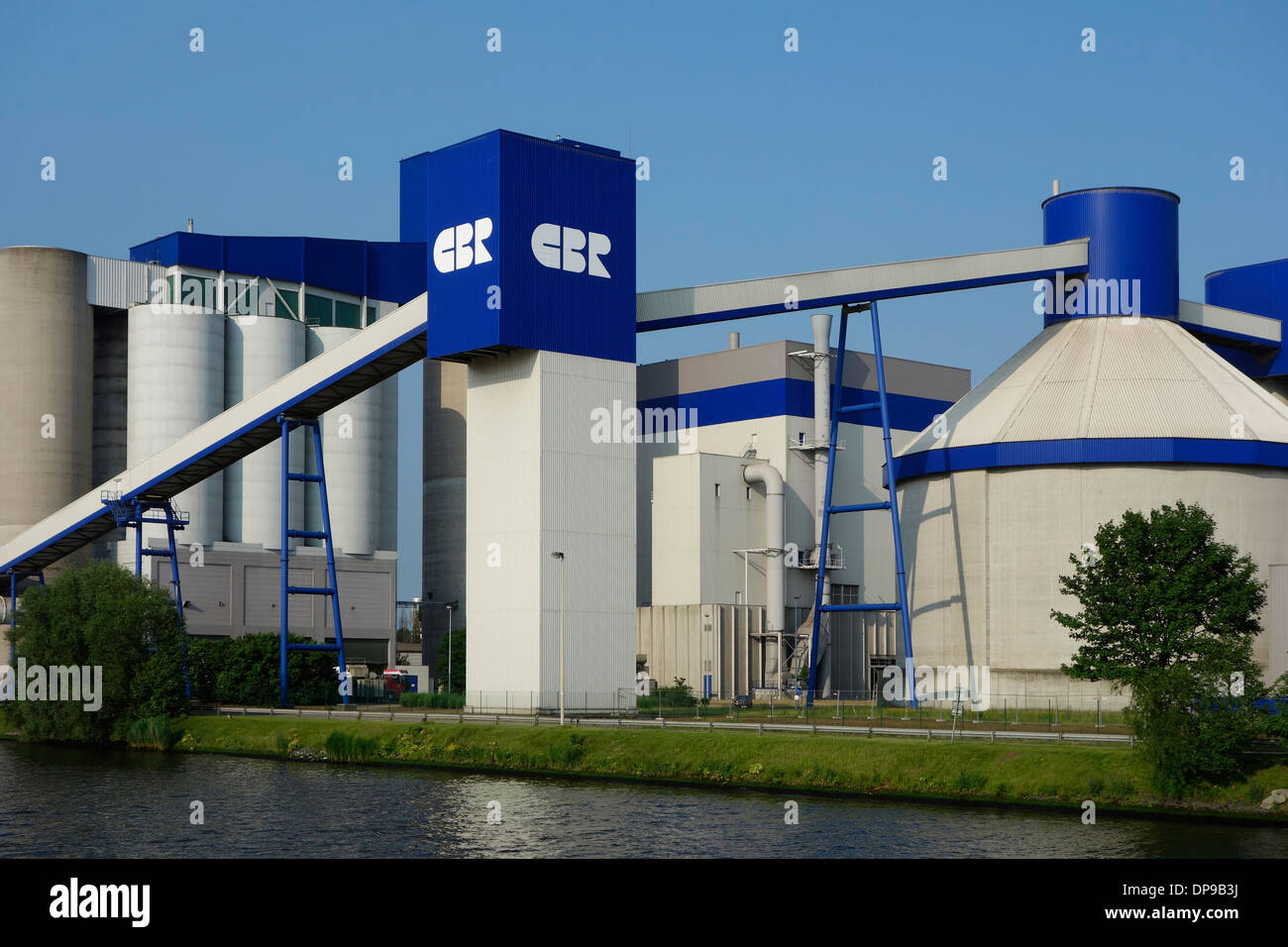 CBR, cement plant along the Ghent-Terneuzen Canal at Ghent seaport ...