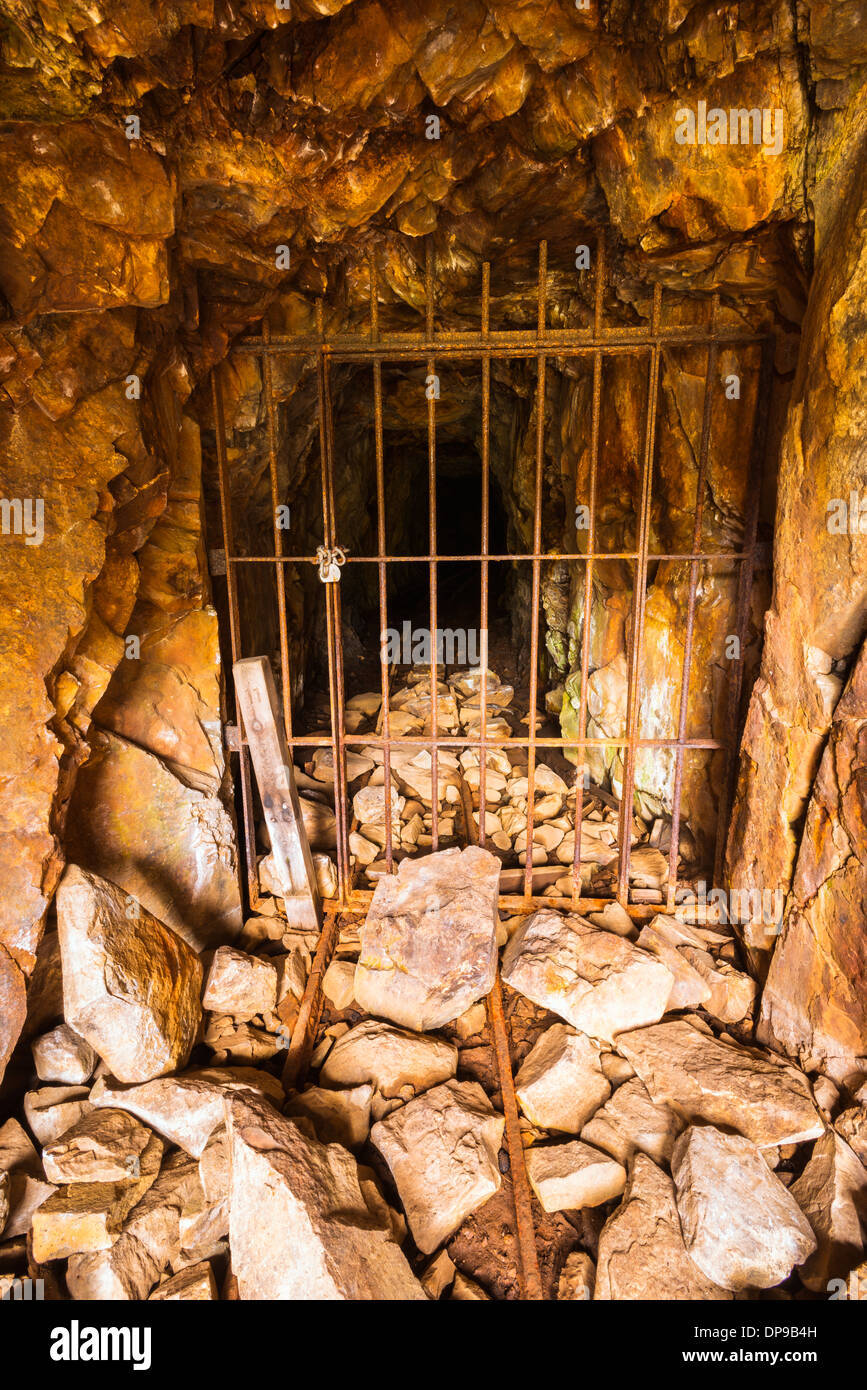 Mine shaft entrance at the Mammoth Consolidated Gold Mine, Inyo ...