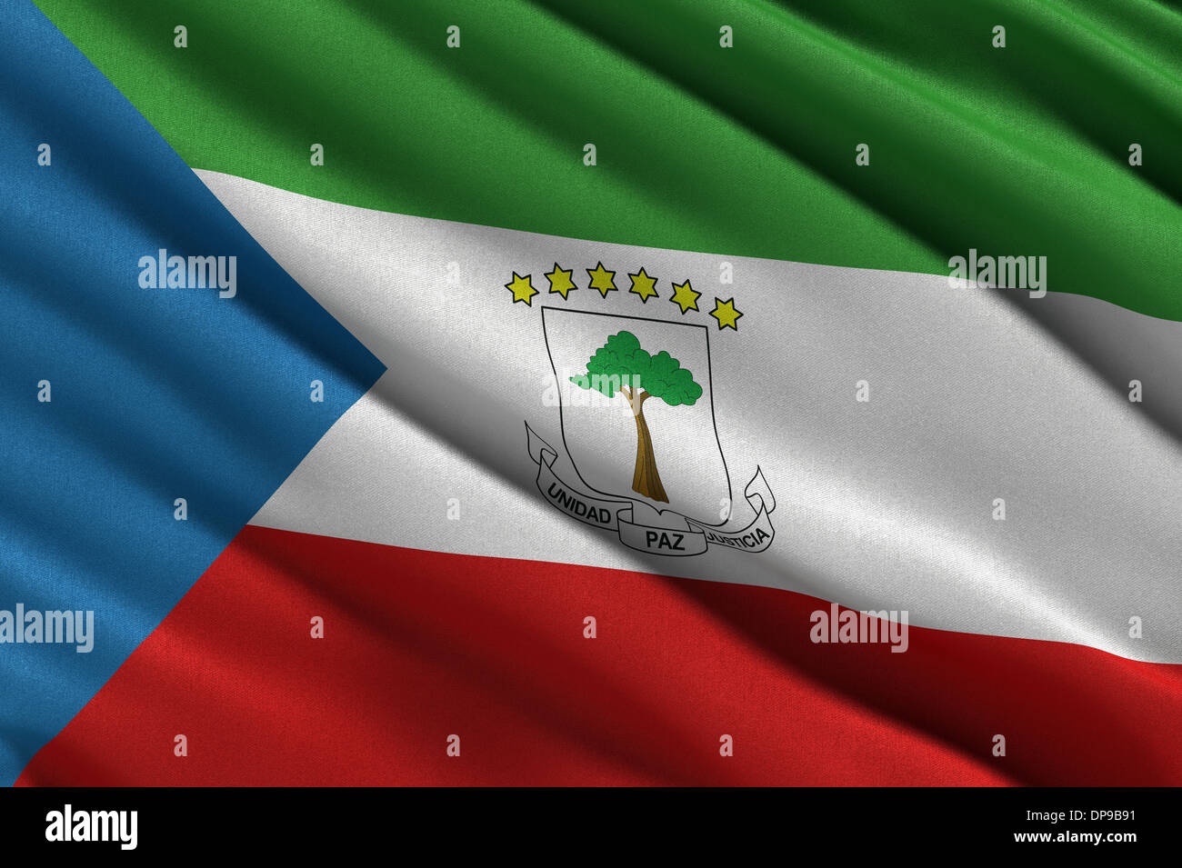 Flag of Equatorial Guinea Stock Photo - Alamy