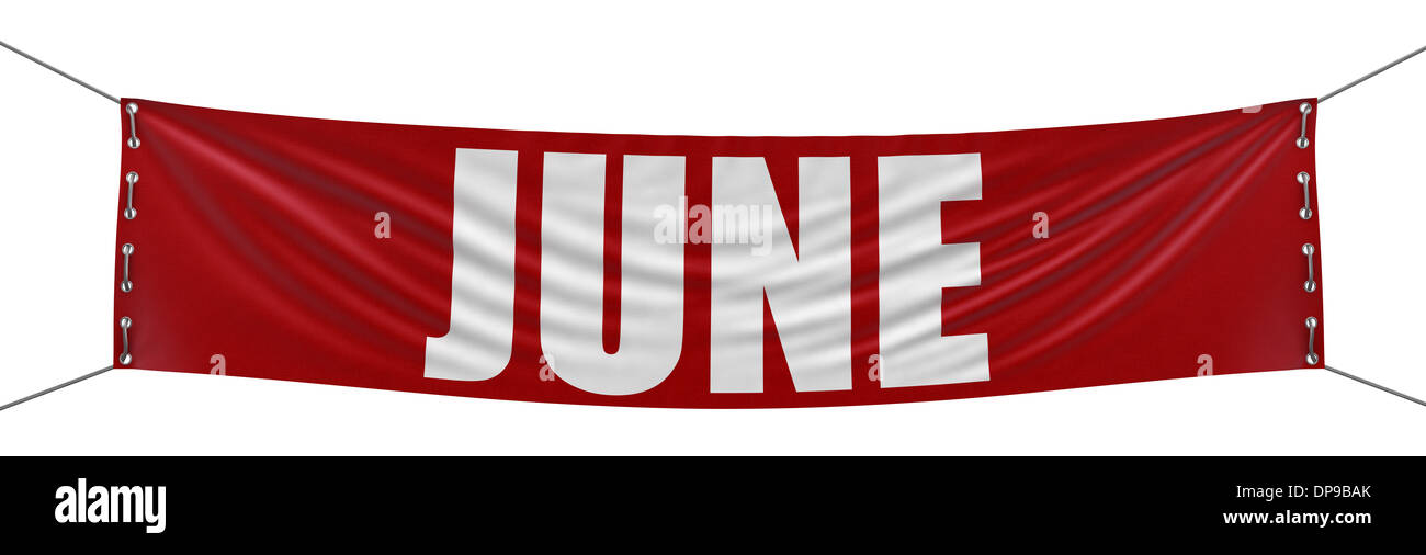 June Banner (clipping path included Stock Photo - Alamy
