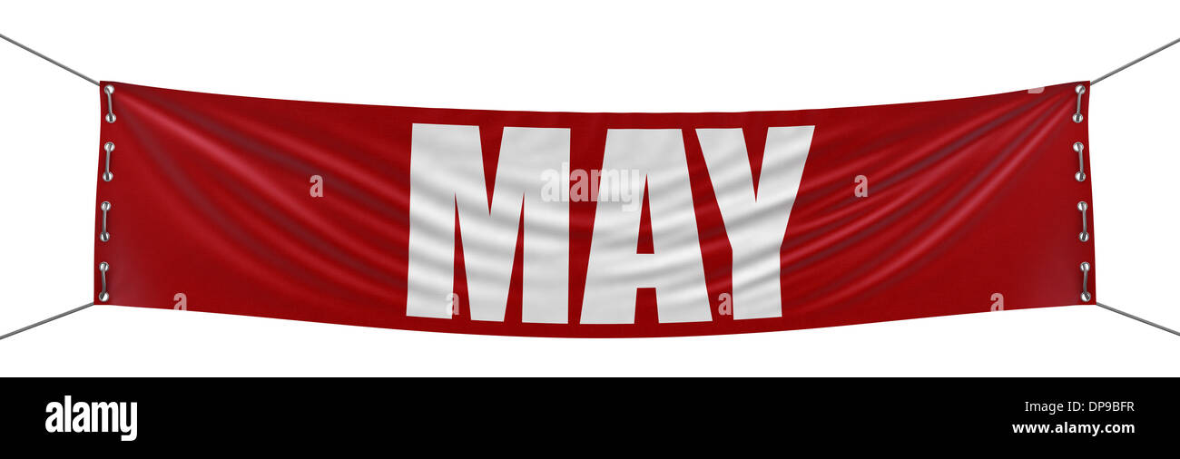 May Banner (clipping path included Stock Photo - Alamy