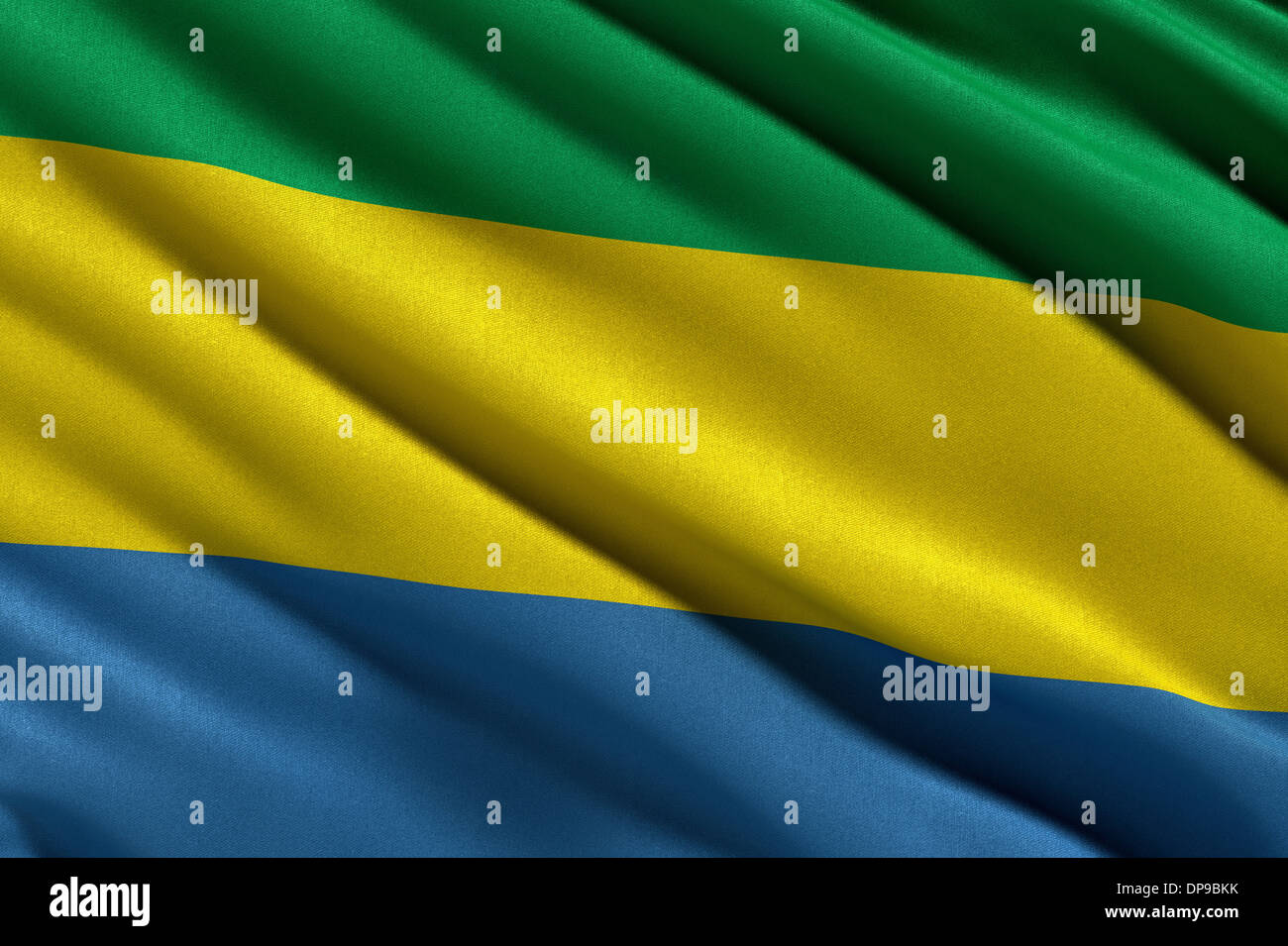 Flag of Gabon Stock Photo - Alamy