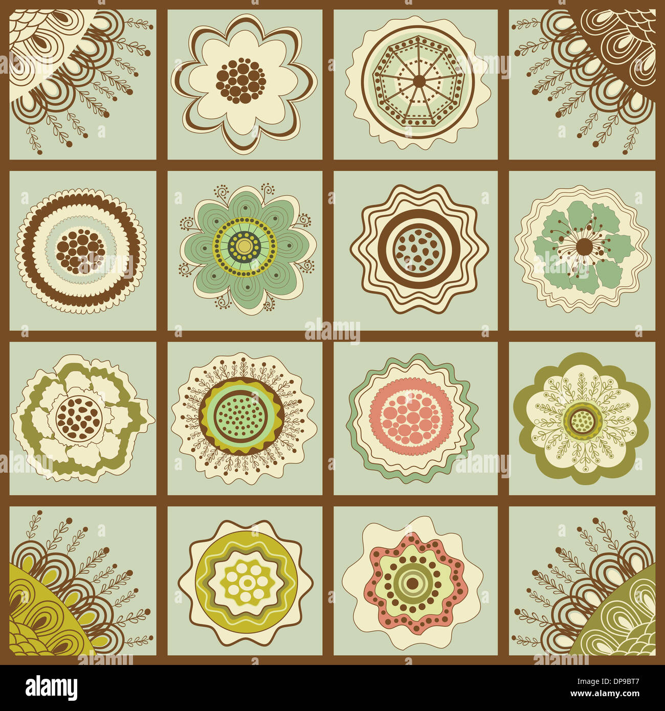 Beige and pink square frame design hi-res stock photography and images ...
