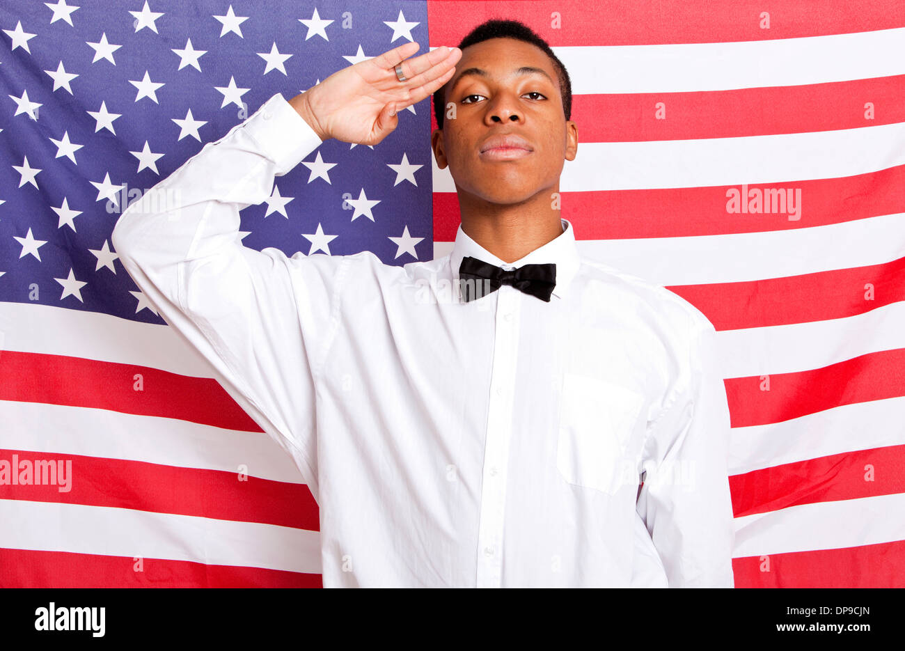 Saluting to the flag hi-res stock photography and images - Alamy