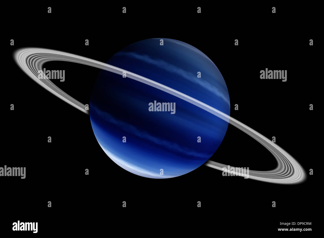 A Blue Planet in the universe - Illustration Stock Photo - Alamy